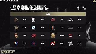 EWC PCL预选赛总决赛16支队伍