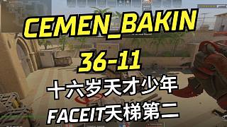 FACEIT天梯第二CEMEN_BAKIN (Kyousuke666) (36-11) 和天梯第三双_虎牙直播_huya